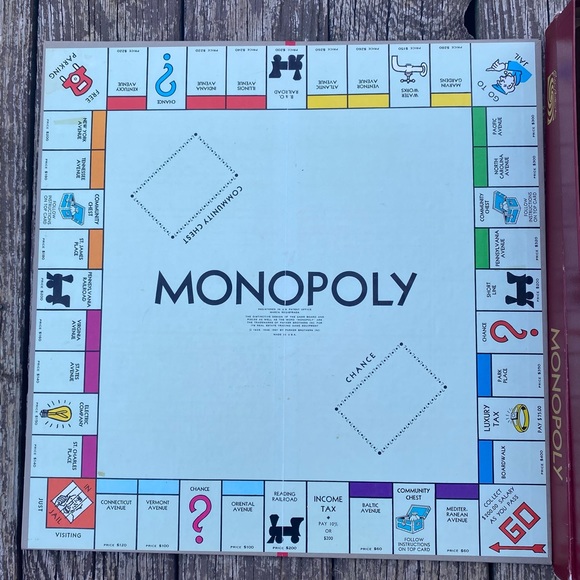 Vintage | Toys | Monopoly Board Game Red Box Complete Parker Brothers ...